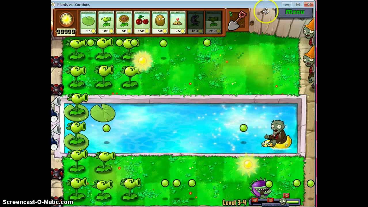 how to get 99999 sun on plant vs zombies - YouTube