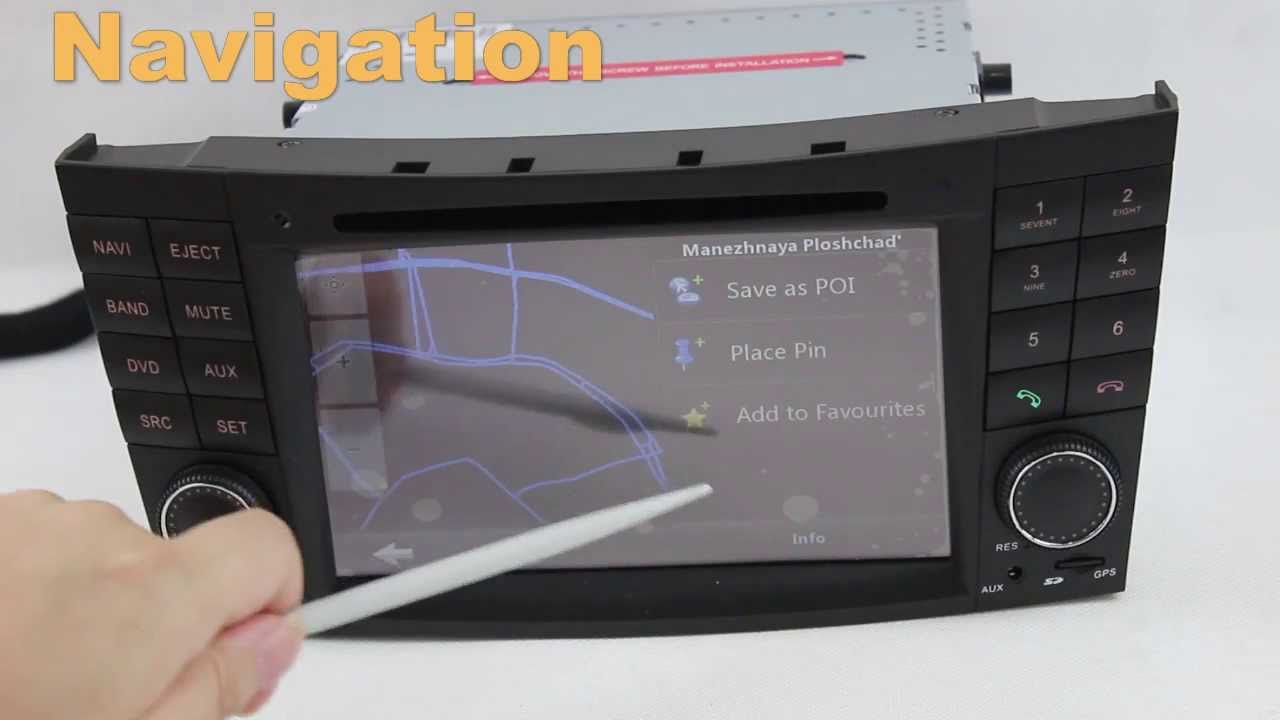 Car dvd gps navigation for Mercedes Benz W211 E200 E220 E240 E270 E280 E320 E350 E500 E550 - YouTube