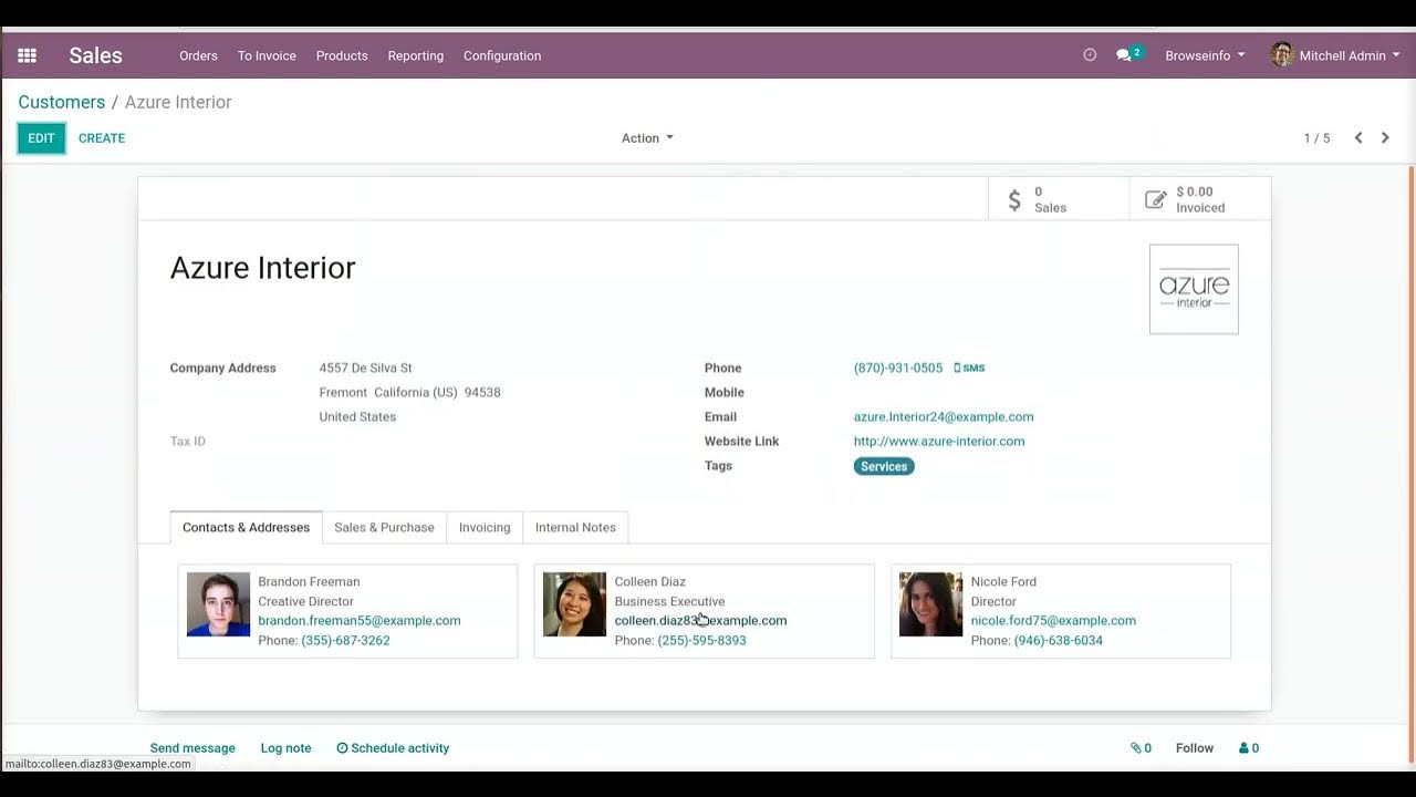 How to Send Sale Order by Email to All Contacts of Customer | Odoo App Feature #Odoo16 # ...