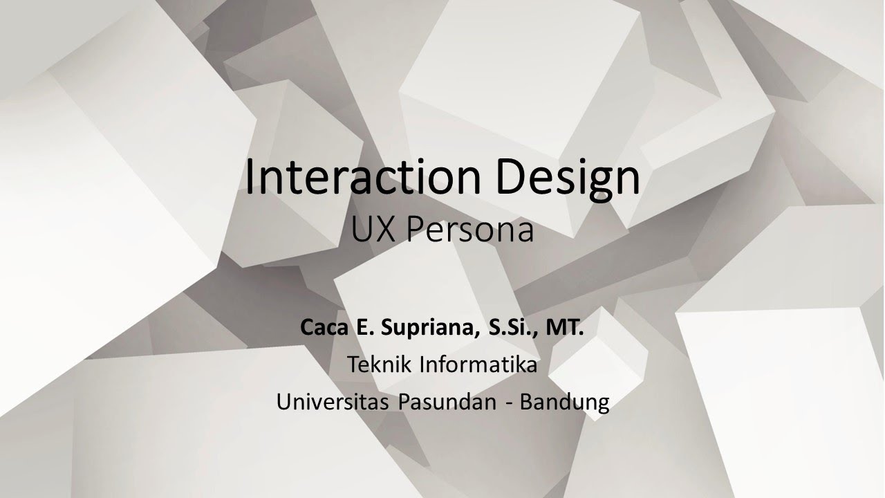 Interaction Design : UX Persona - YouTube