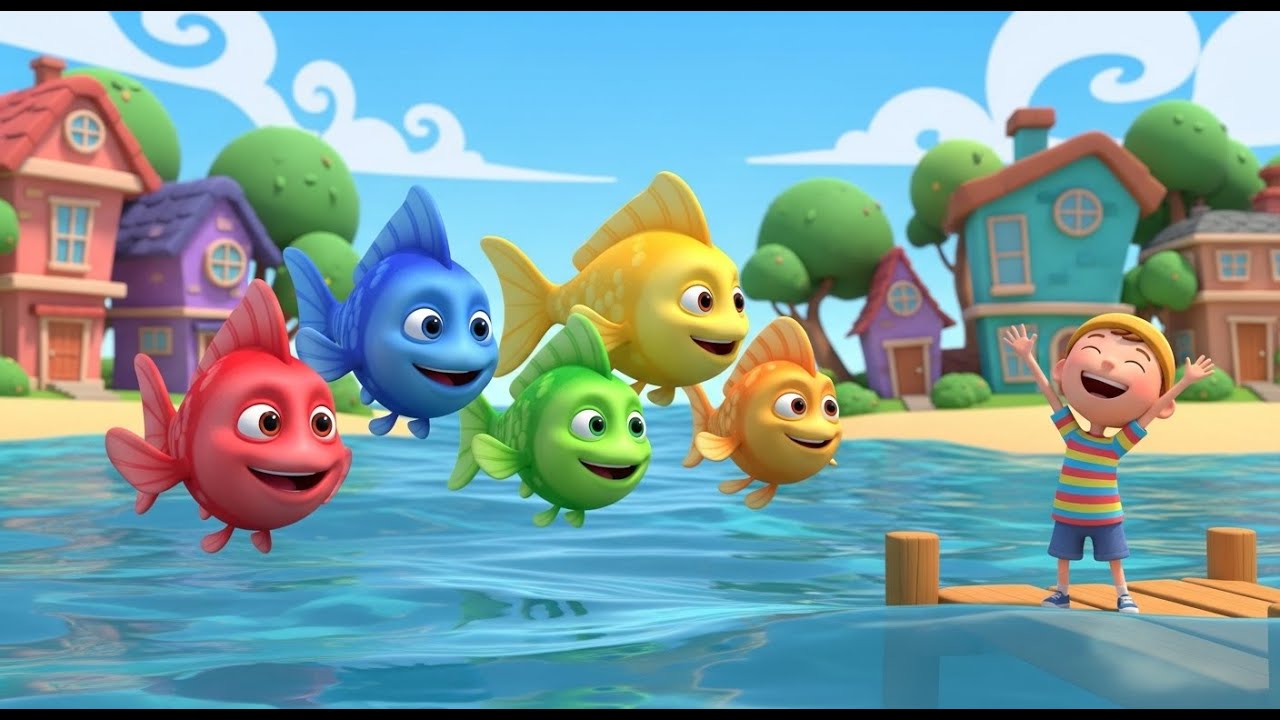 Five Little Fish Say Hello | Best Nursery Rhymes and Kids Songs ...