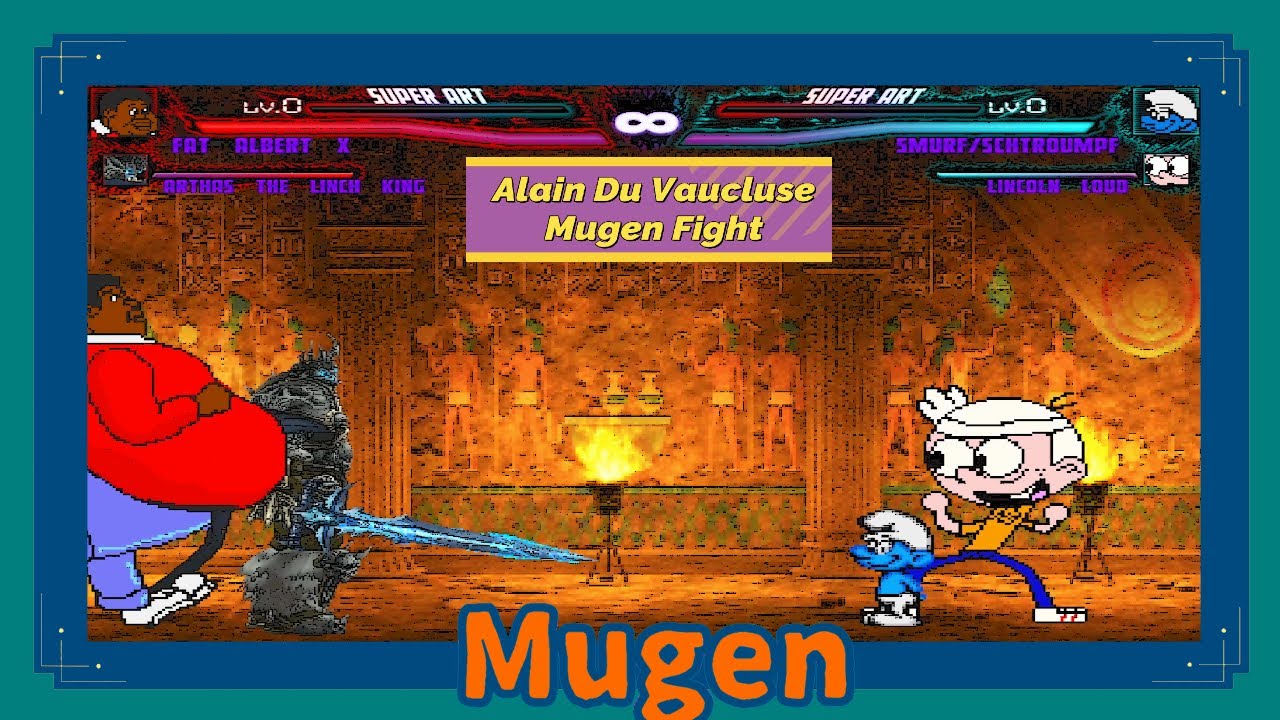 Mugen : Fat Albert X & Arthas The Lich King Vs Smurf & Lincoln Loud ...
