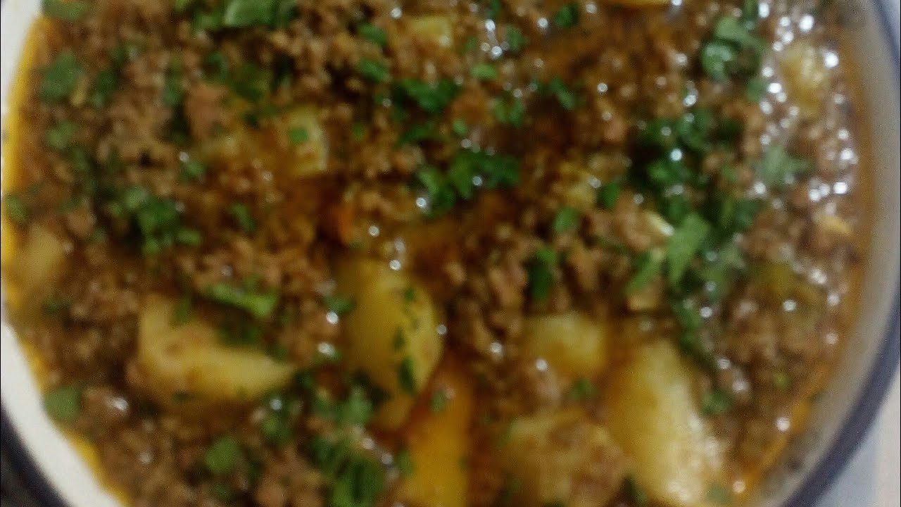 Aloo qima simple recipe - YouTube