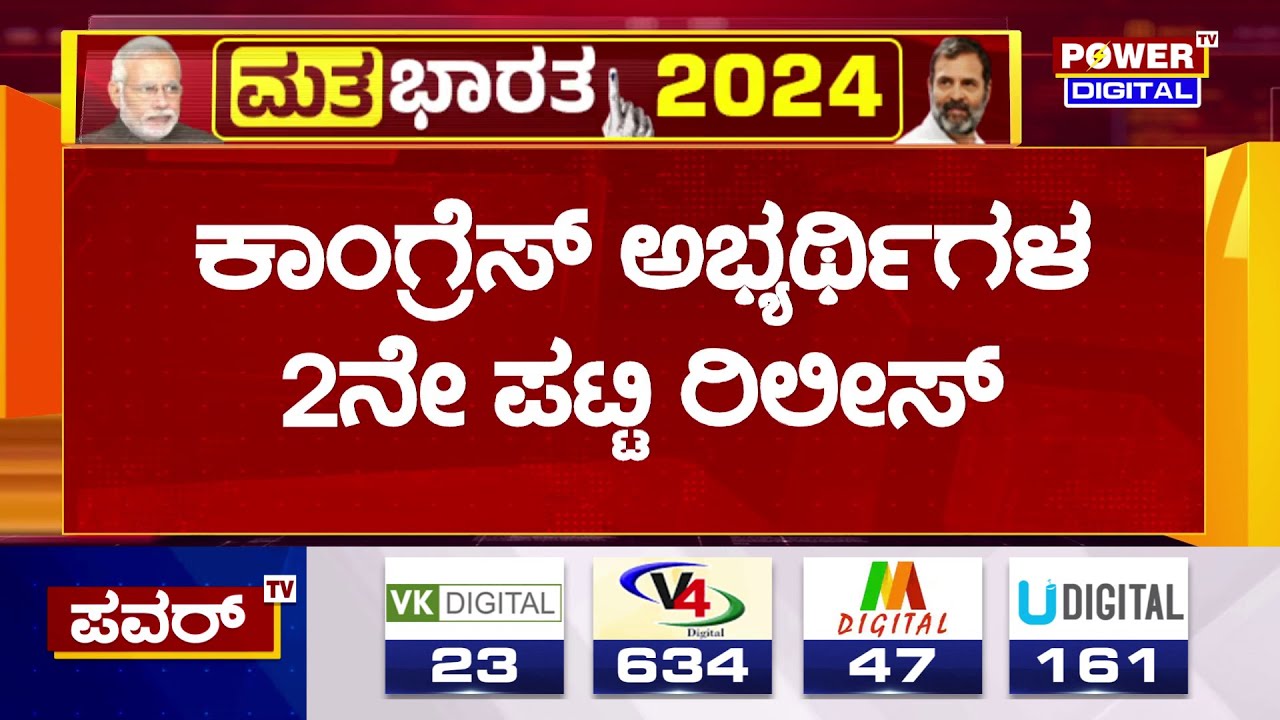 Congress second list mp ticket 2024 : ಕಾಂಗ್ರೆಸ್ ಅಭ್ಯರ್ಥಿಗಳ 2ನೇ ಪಟ್ಟಿ ...
