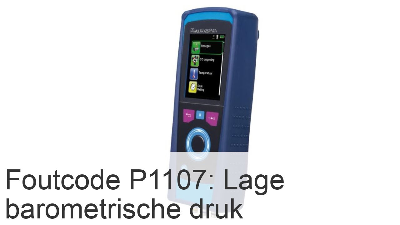Foutcode P1107: Lage spanning in barometrische druksensorcircuit - Auto ...