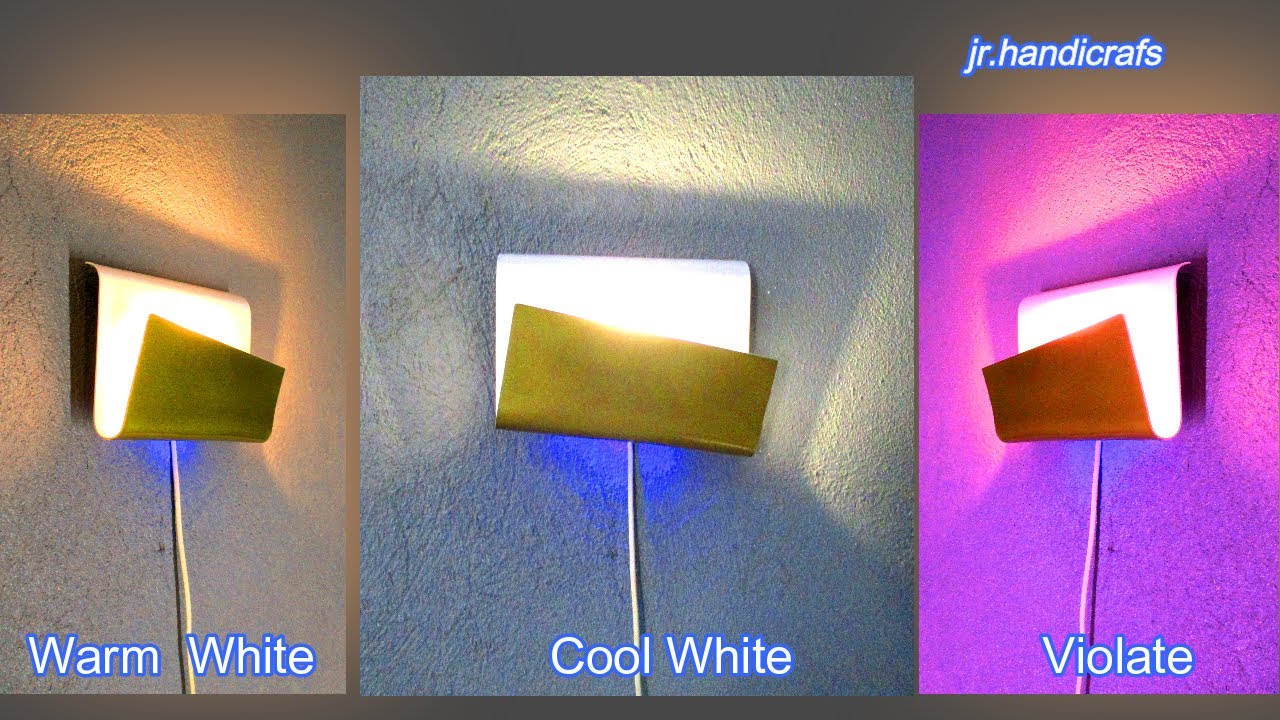 How to make PVC Folder LED WALL LIGHT-Cool Easy DIY Crafts | Bedside ...