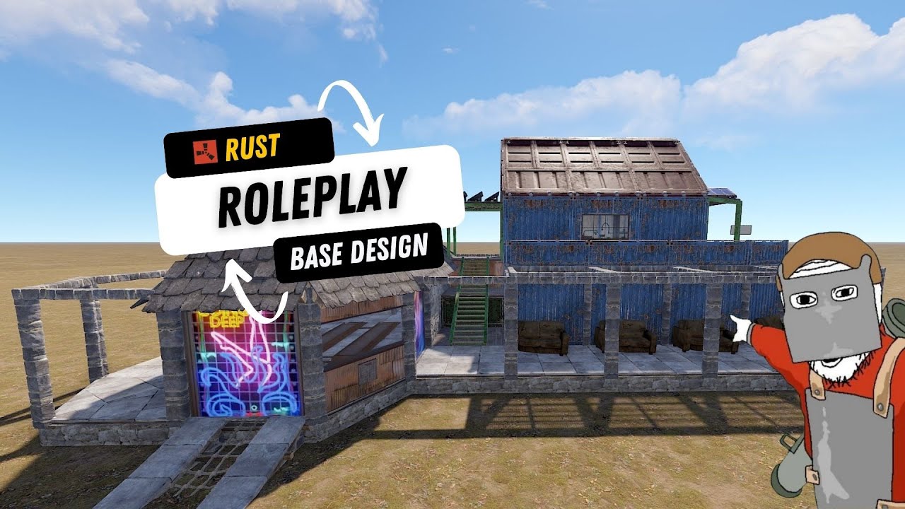 Rust - Roleplay base design with garage | Farm, Horse - YouTube