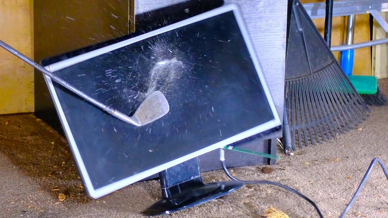 Smash BenQ LCD Monitor - YouTube