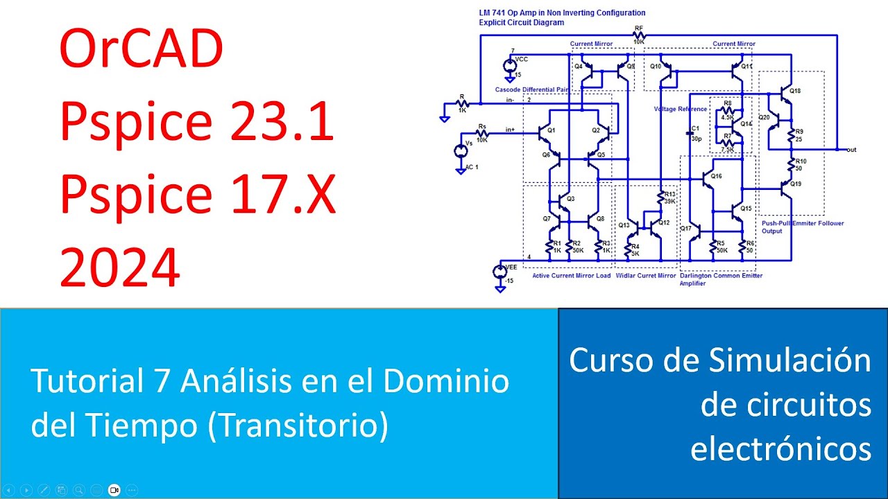 Tutorial 7 OrCAD Pspice Designer Análisis en el Dominio del Tiempo (Transitorio) - YouTube