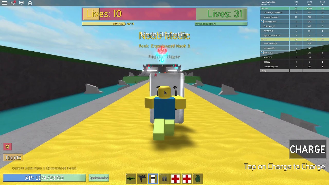 Zombies vs noobs who will win (Roblox Noobs vs Zombies gameplay - YouTube