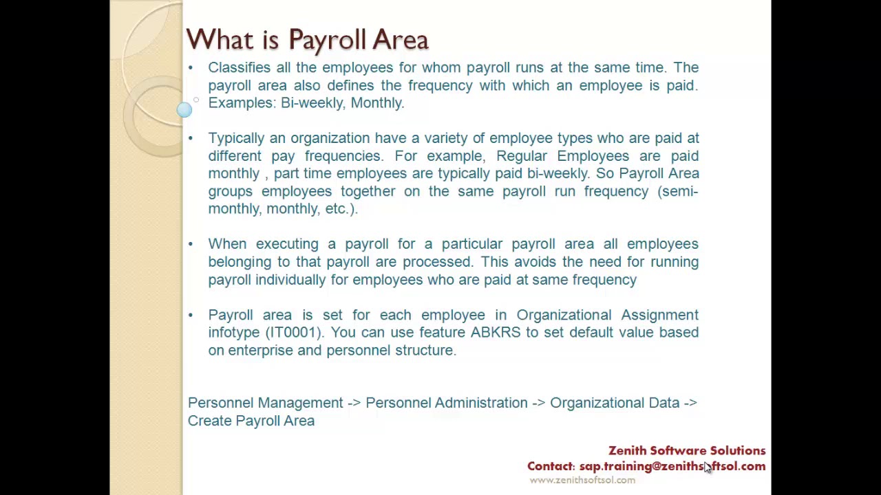 29 Configuration of Payroll Area and Feature ABKRS - YouTube