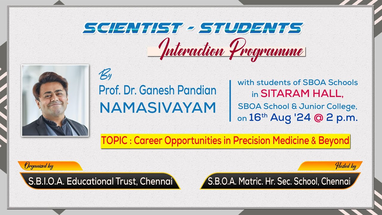 SCIENTIST - STUDENTS | Interaction Programme | By. Prof. Dr. Ganesh ...