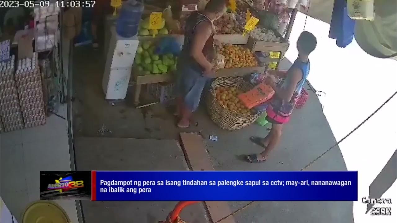 PAGDAMPOT NG PERA SA ISANG TINDAHAN SA PALENGKE SAPUL SA CCTV - YouTube