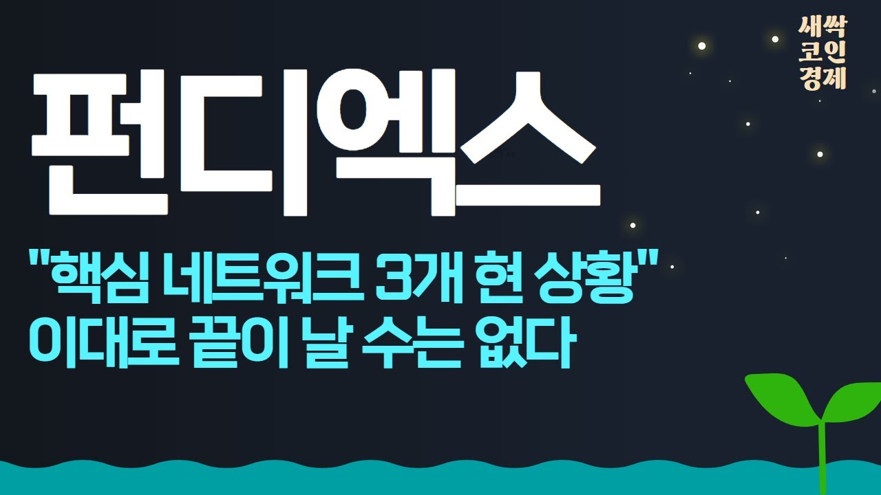 펀디엑스 코인 핵심 네트워크 3개 현 상황 이대로 끝이 날 수는 없다 펀디엑스 펀디엑스전망 펀디엑스분석 펀디엑스