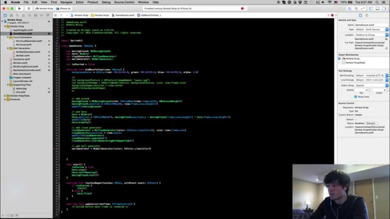 Swift iPhone Game Programming Tutorial - 11 - Starting Wall Generation ...