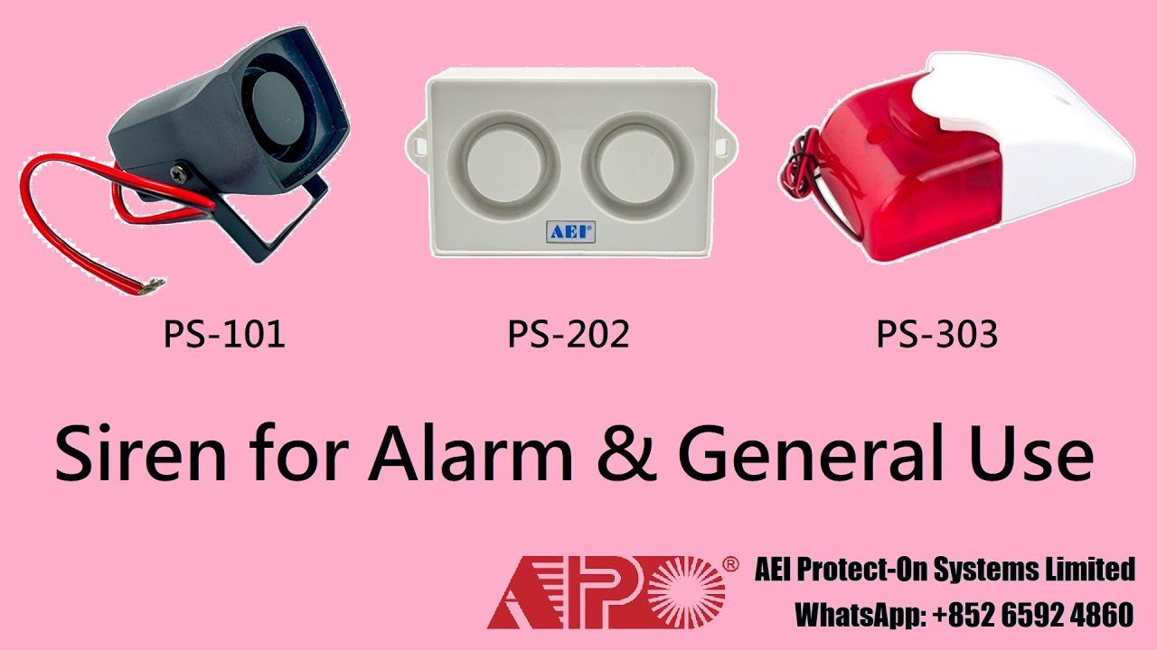 【PS-101 / PS-202 / PS-303】APO Alarm Siren for Alarm & Control Systems ...