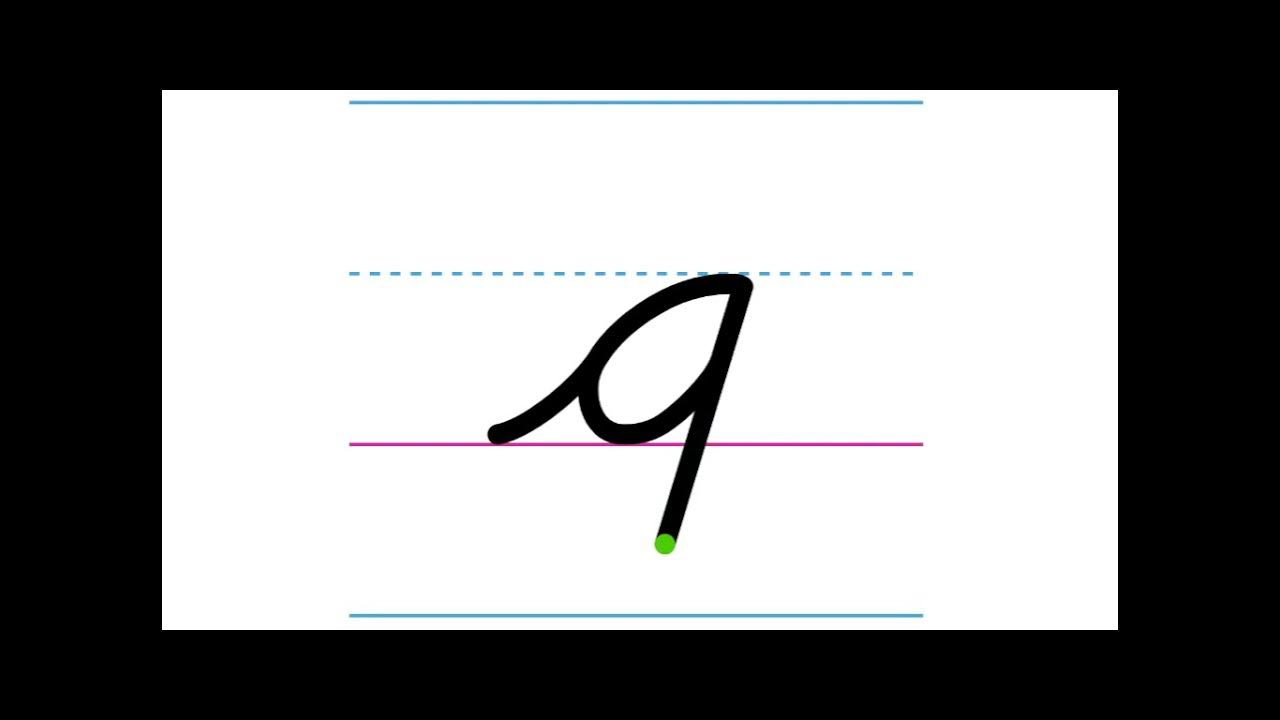 D'Nealian cursive lowercase letter g - YouTube