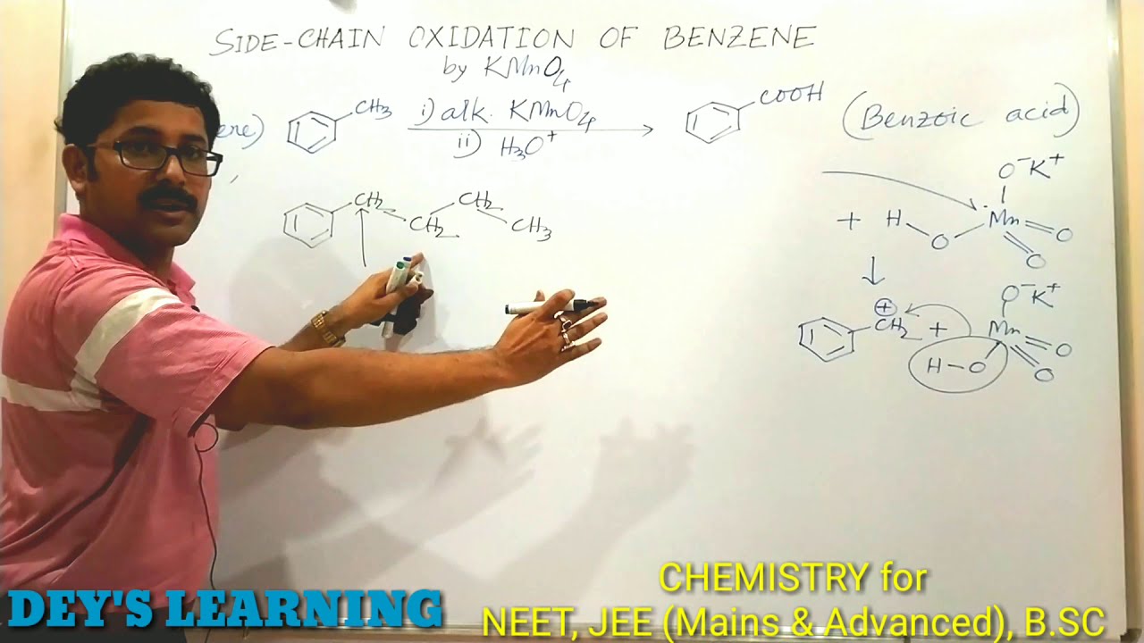 Side Chain Oxidation of alkyl Benzene by DEY'S LEARNING for NEET, JEE ...