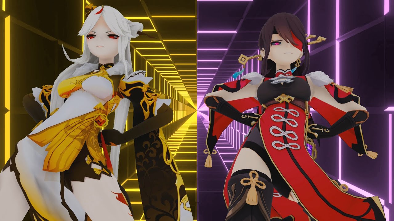 【Genshin Impact MMD】Bass Knight「Ningguang & Beidou」 - YouTube