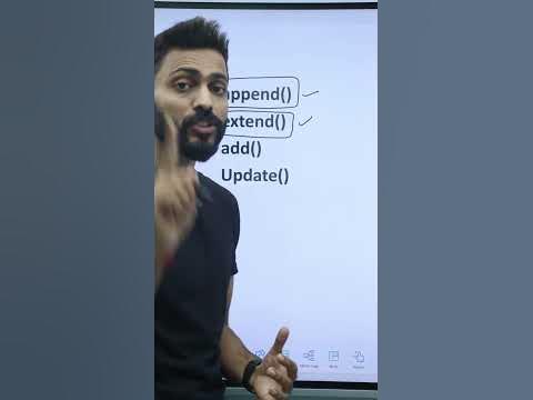 append(), extend(), add(), update() in python - YouTube
