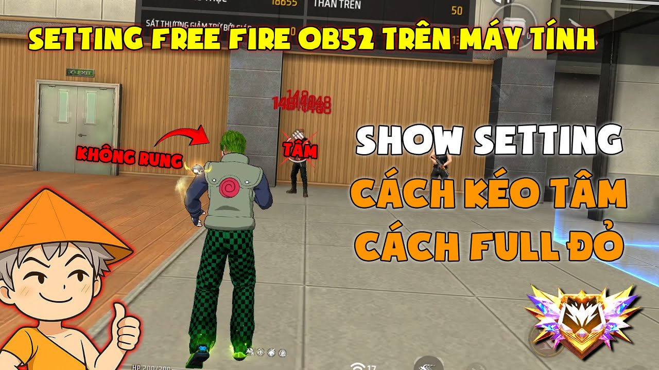 FREE FIRE PC | Setting Kéo Tâm OB52 Không Rung Tâm Trên PC - YouTube