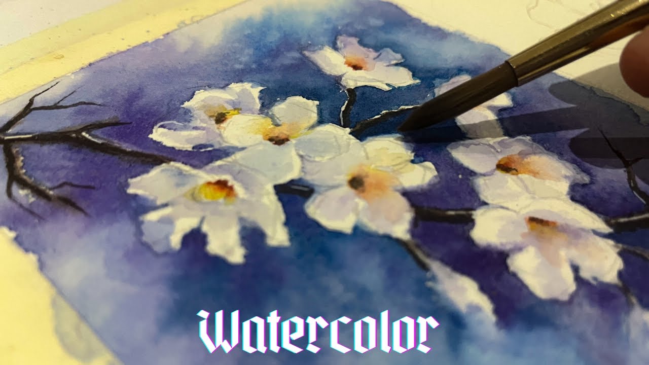 How To Paint A Flowering Branch In Watercolor | A Watercolor ...
