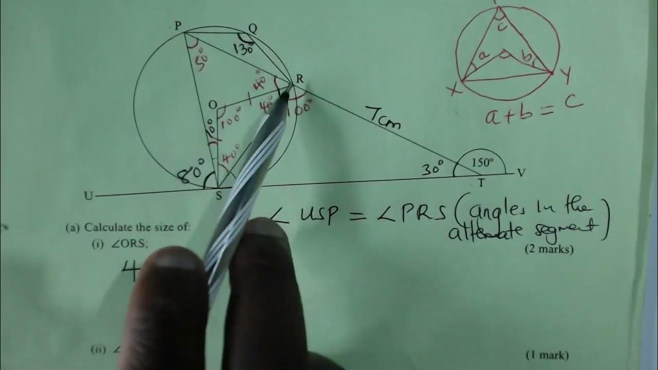 ANGLE PROPERTIES | CIRCLES ,CHORDS & TANGENTS | KCSE 2010 PP2 | #24 - YouTube