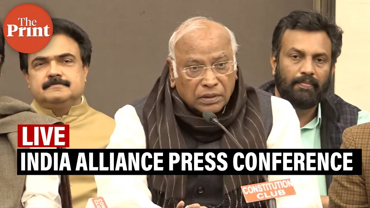LIVE: Leaders of all INDIA parties in Rajya Sabha addresses press ...