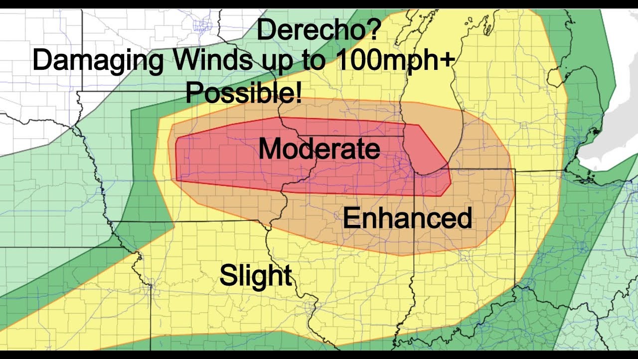 LIVE - Derecho is Possible Across Portions of Iowa, Illinois, Wisconsin ...
