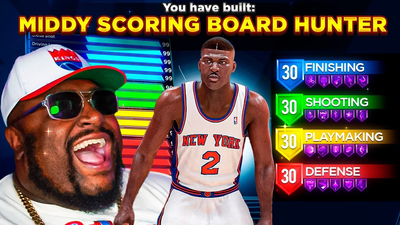 The BEST "Middy Scoring Board Hunter" BUILD On NBA 2K25 - YouTube