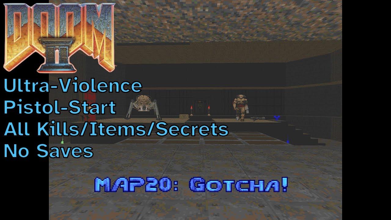 Doom II (1994) - MAP20: Gotcha! (UV max, pistol-start) - YouTube