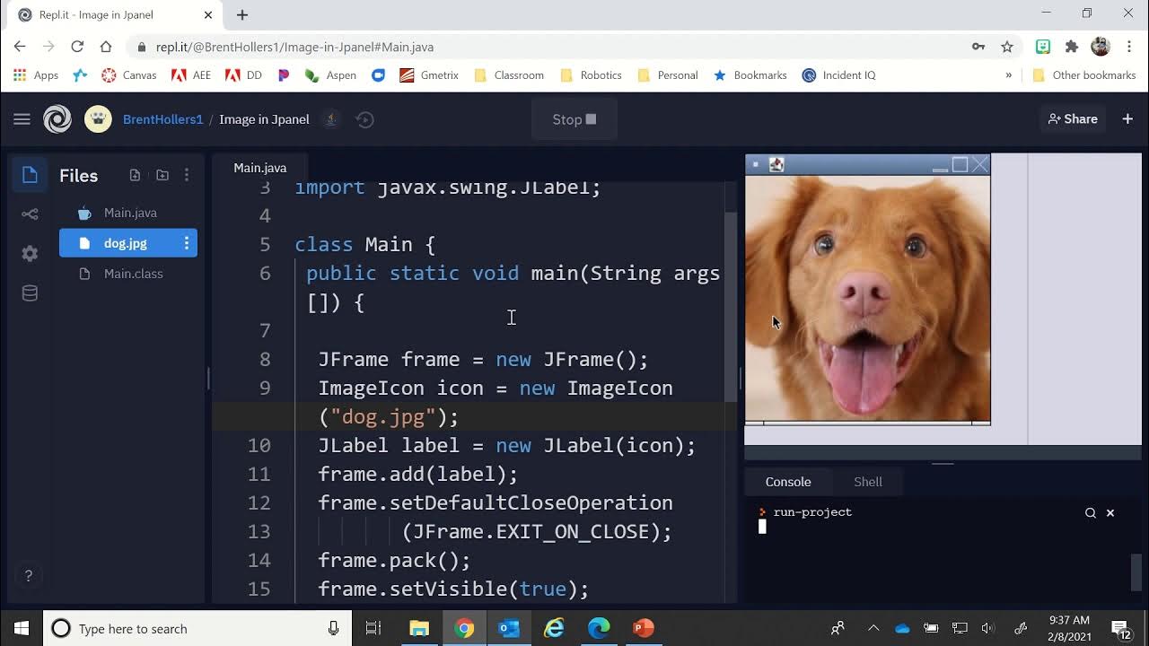 Repl.it: Embedding Images in Java Swing - YouTube