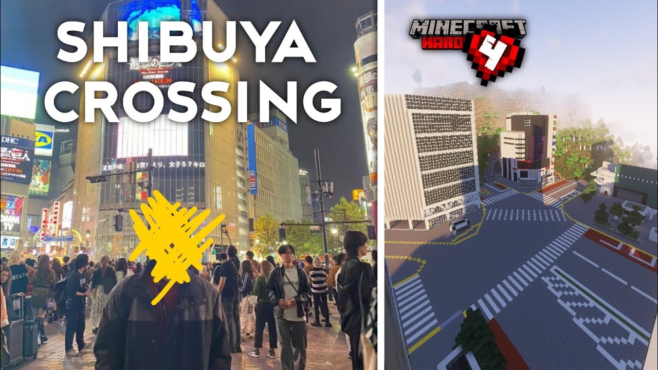 Aku Mendatangi SHIBUYA CROSSING Langsung Untuk Membuatnya Di Minecraft ...