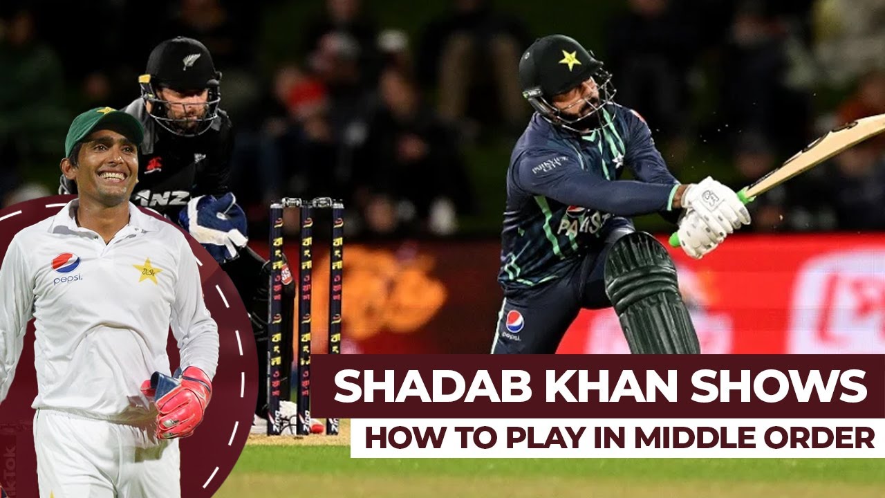 Shadab khan Shows how to play in middle order | Adnan Akmal - YouTube