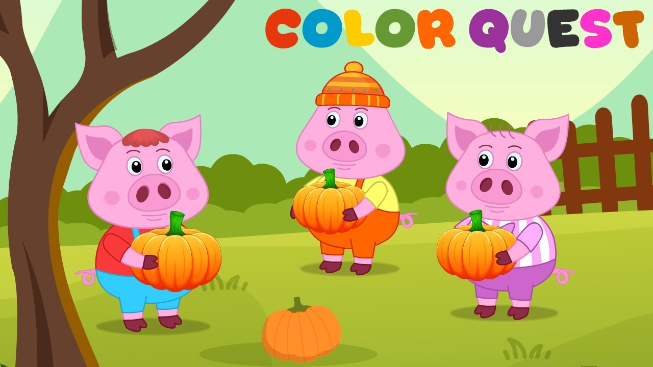 Learn Colors with Funny Pigs 🌈🐽 | Kids Cartoon Story - YouTube