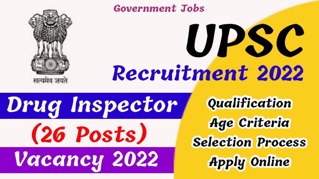 Drug Inspector Vacancy 2022 || Government Drug inspector Vacancy ...