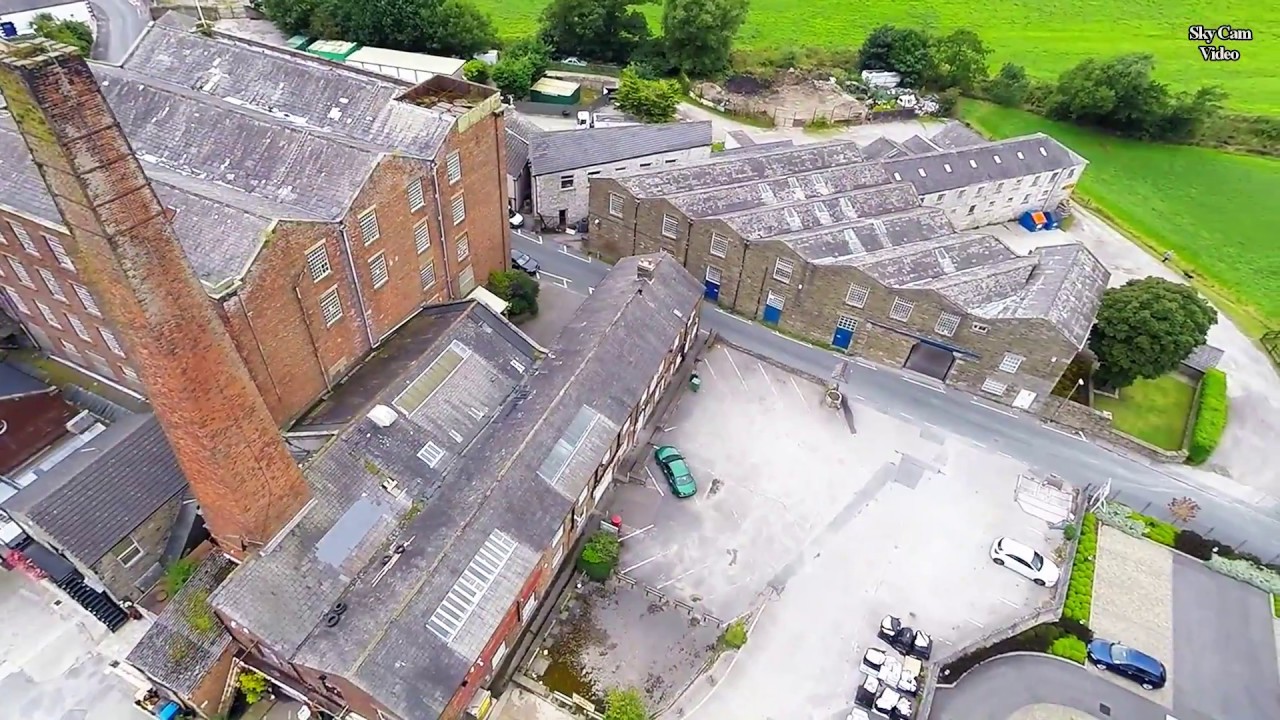 FULL HD...BIRDS EYE VIEW OF GALGATE MILL...OLDEST SILK MILL IN UK - YouTube