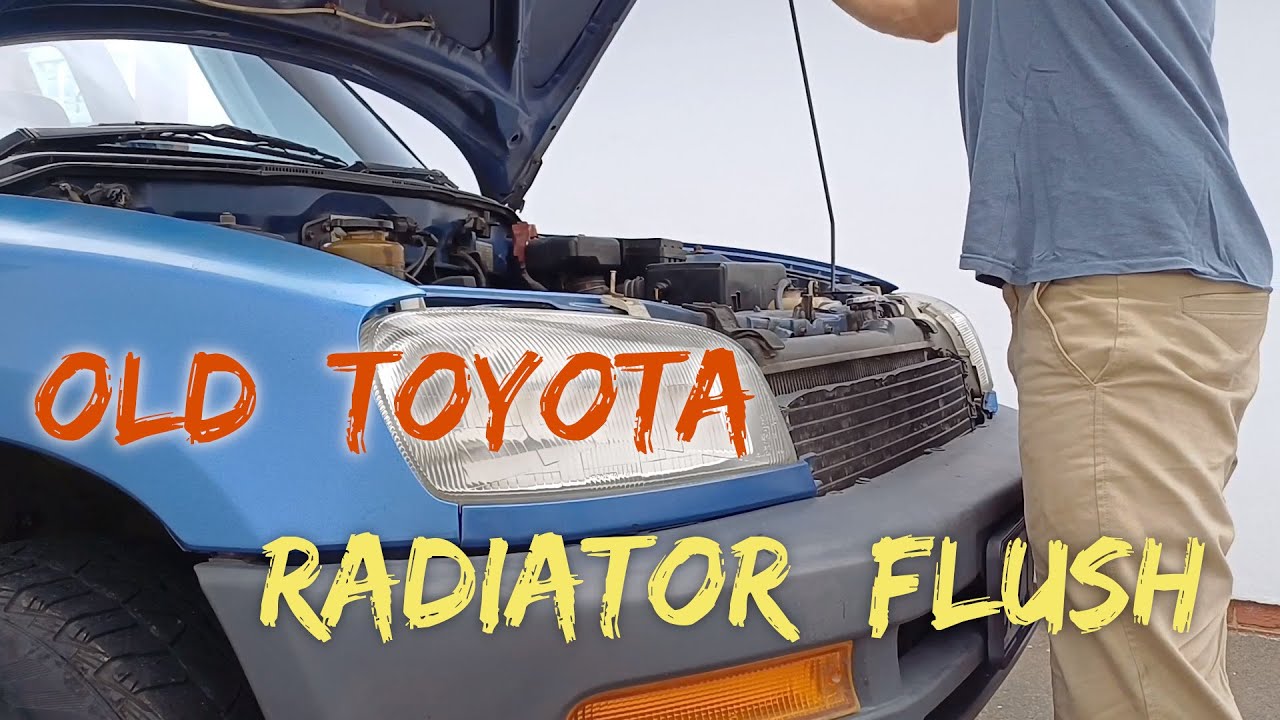 Radiator flush and new coolant for a 1st generation Toyota Rav4 ...