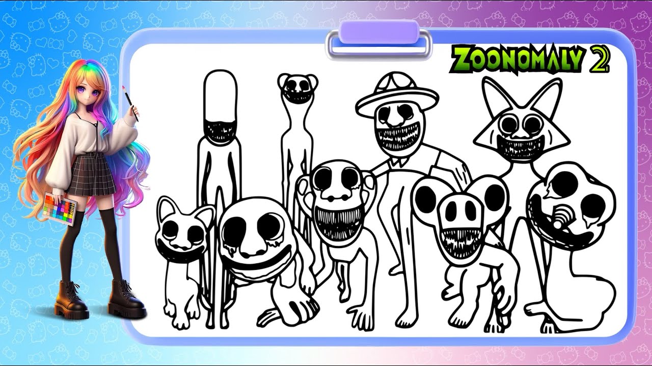 ZOONOMALY 2 New Coloring Pages / How To Draw Zoonomaly Game - YouTube