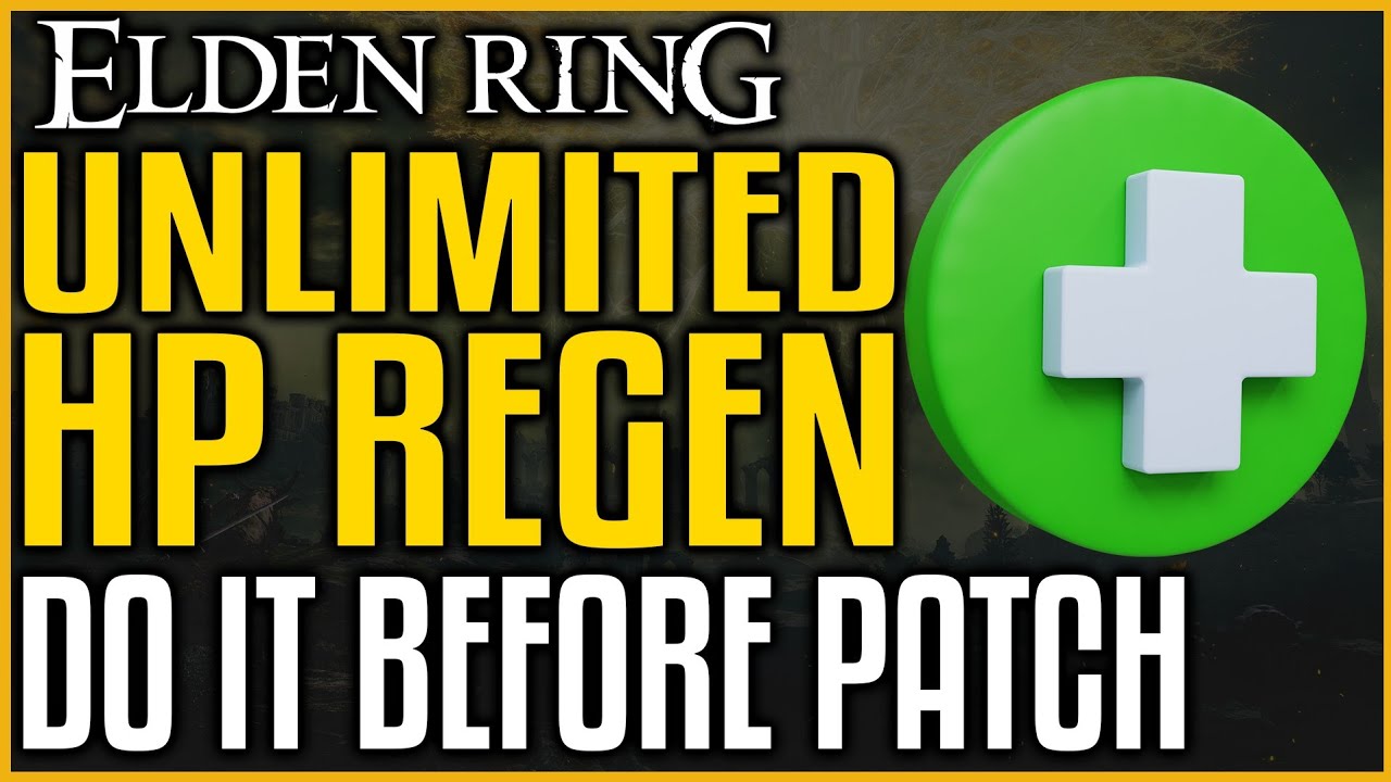 Elden Ring UNLIMITED HP - Elden Ring Glitch - How to REGENERATE HEALTH ...