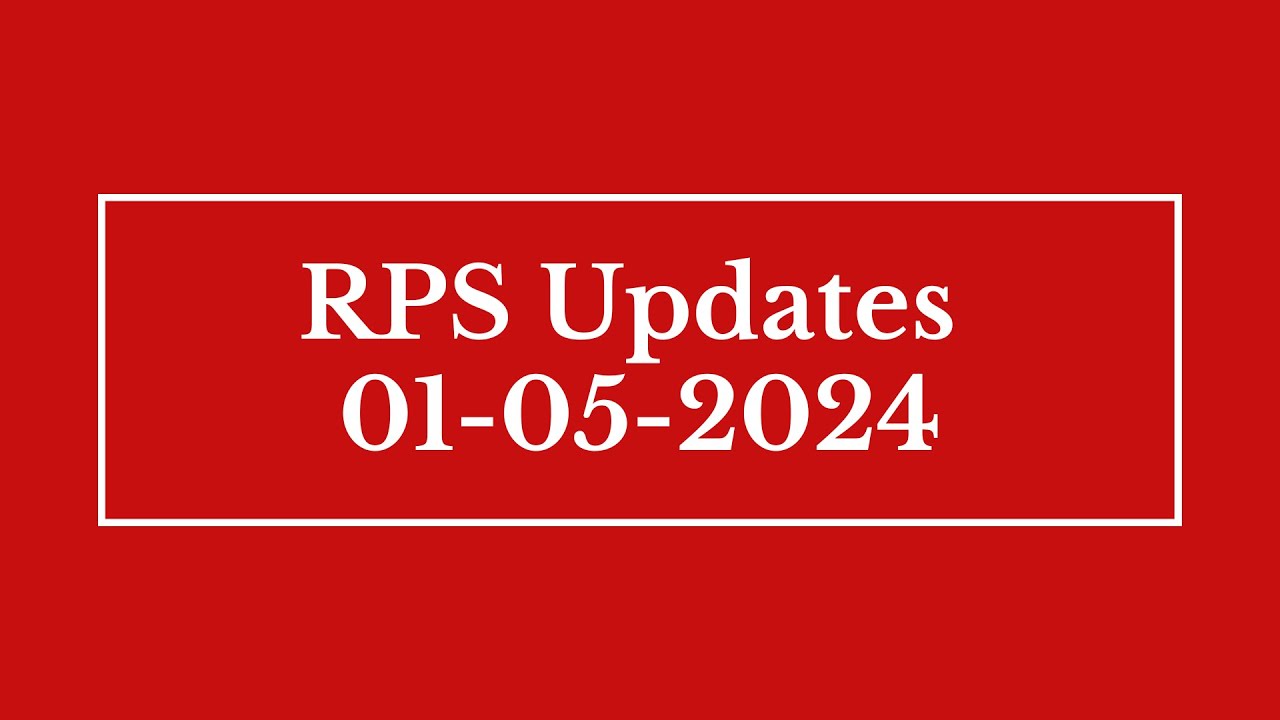 RPS Updates 01/05/2024 - YouTube