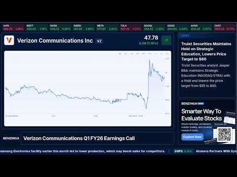 Verizon Communications Q1 FY26 Earnings Call | $VZ | 🔴 WATCH LIVE