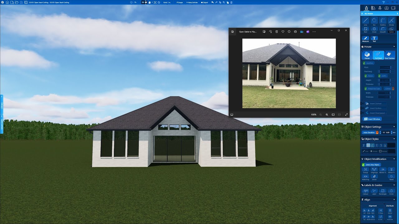 Structure Studios House Stage Tutorial Open Gable to Hip - YouTube