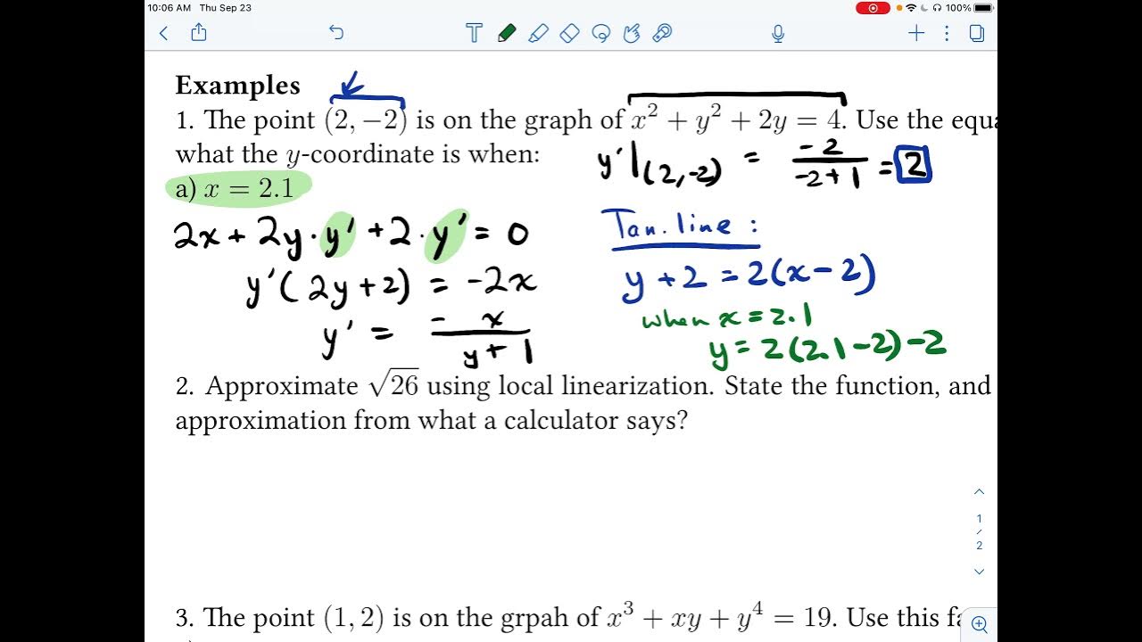 U3L5 - Local Linearization/Linearity - YouTube