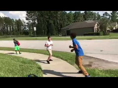Fight at bus stop - YouTube