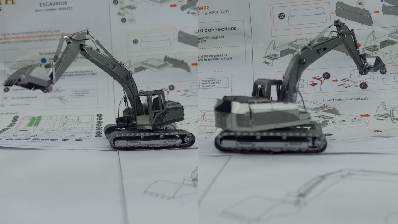 Metal Earth Build - Excavator - CAT - YouTube