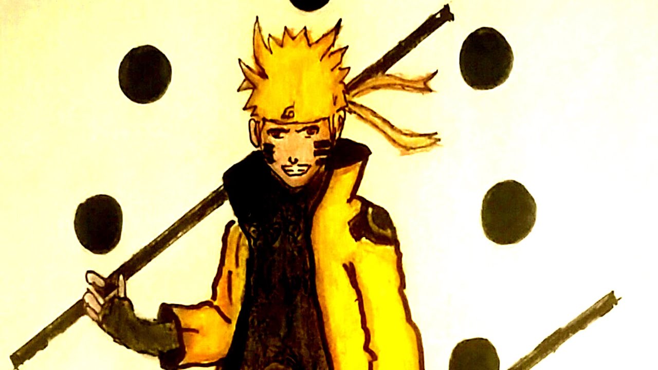 Dibujando A naruto rikudou de naruto shippuden / A Drawing naruto ...