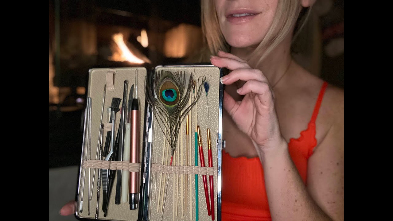 ASMR | Testing ear massage tools (whisper) - YouTube