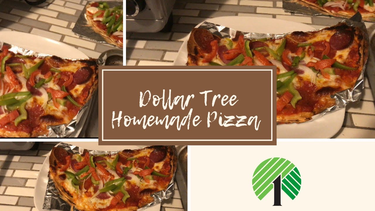 Dollar Tree Homemade pizza 🍕 On a budget - YouTube