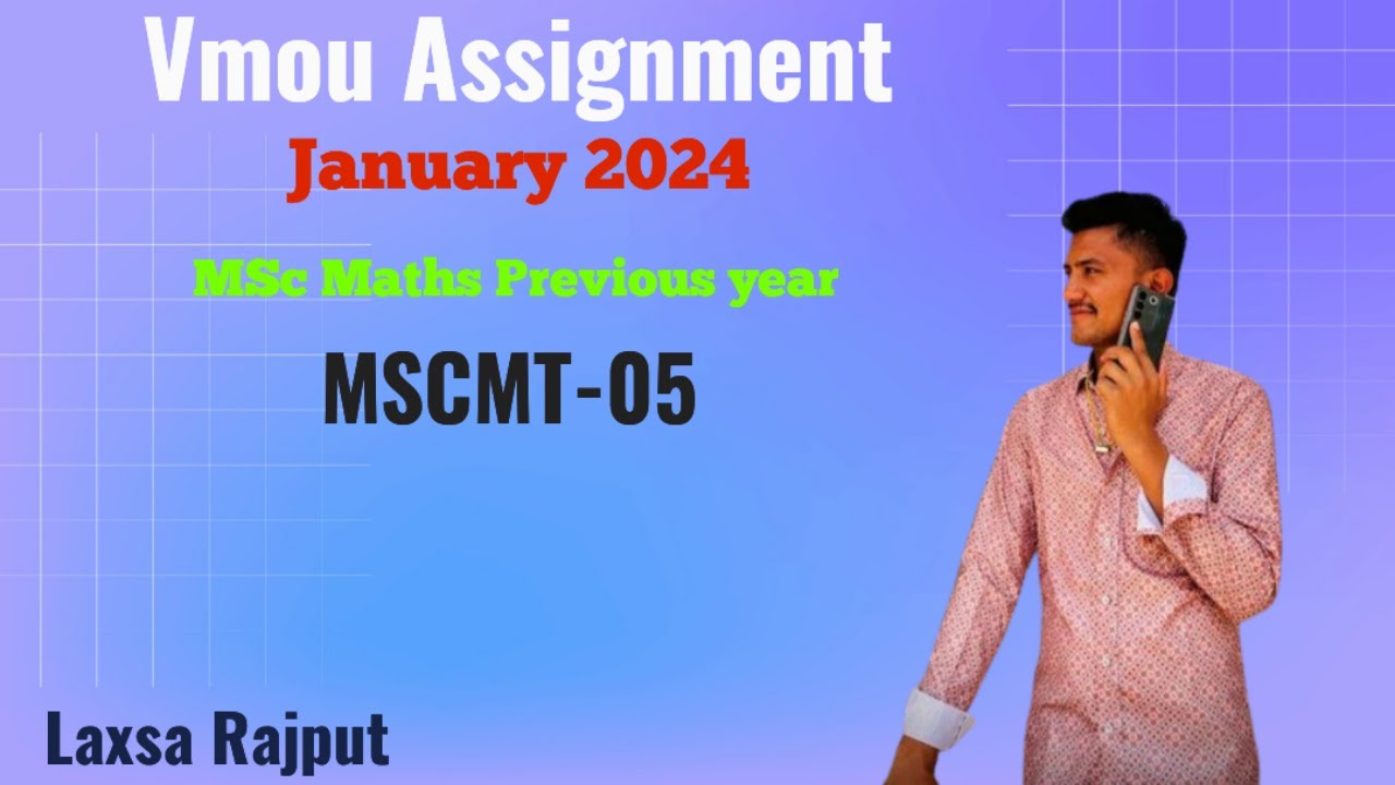 Vmou Assignment Solution MSC Previous year January 2024 MSCMT-05 Vmou ...
